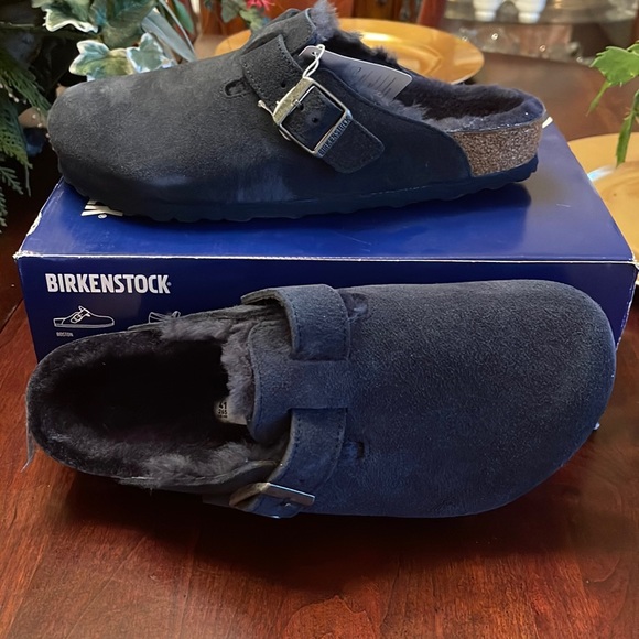Birkenstock | Shoes | Birkenstock Boston Midnight Blue Asst New | Poshmark
